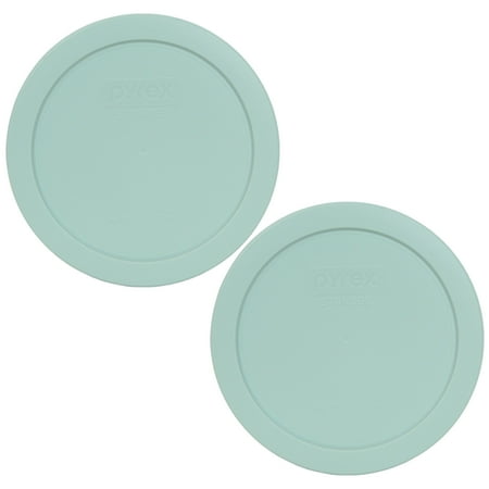 Pyrex 7201-PC Round 4 Cup Storage Lid for Glass Bowls (2, Muddy Aqua ...