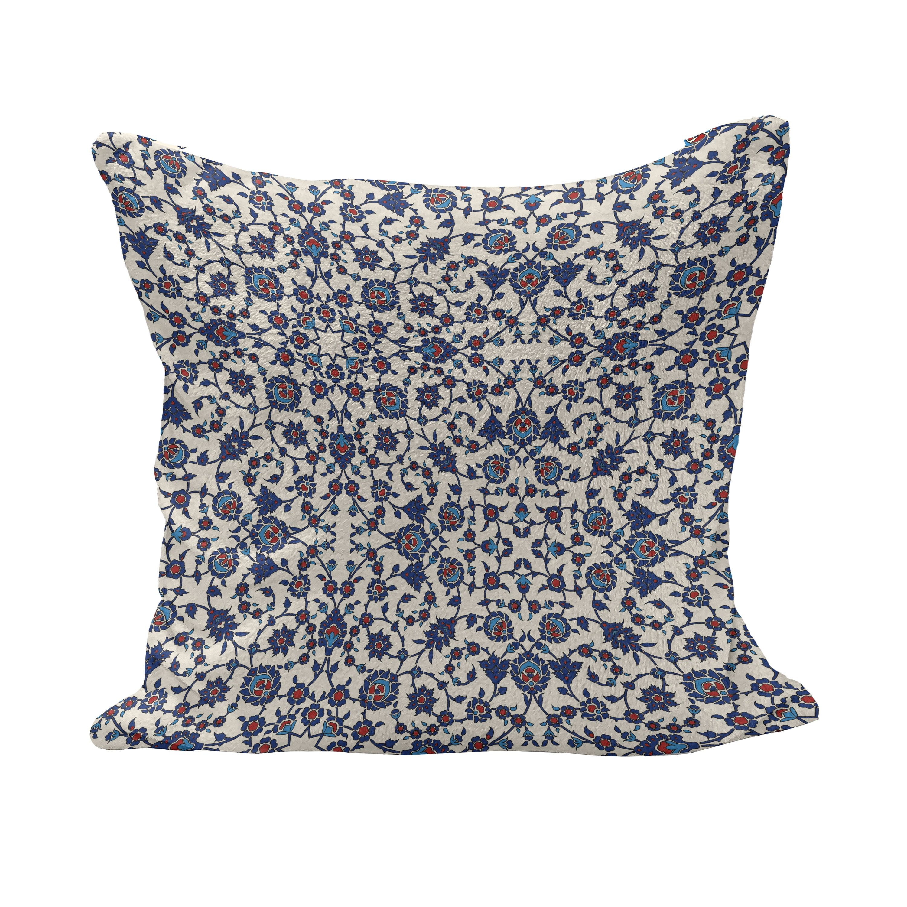 Orient Fluffy Throw Pillow Cushion Cover, Moroccan Floral Pattern ...