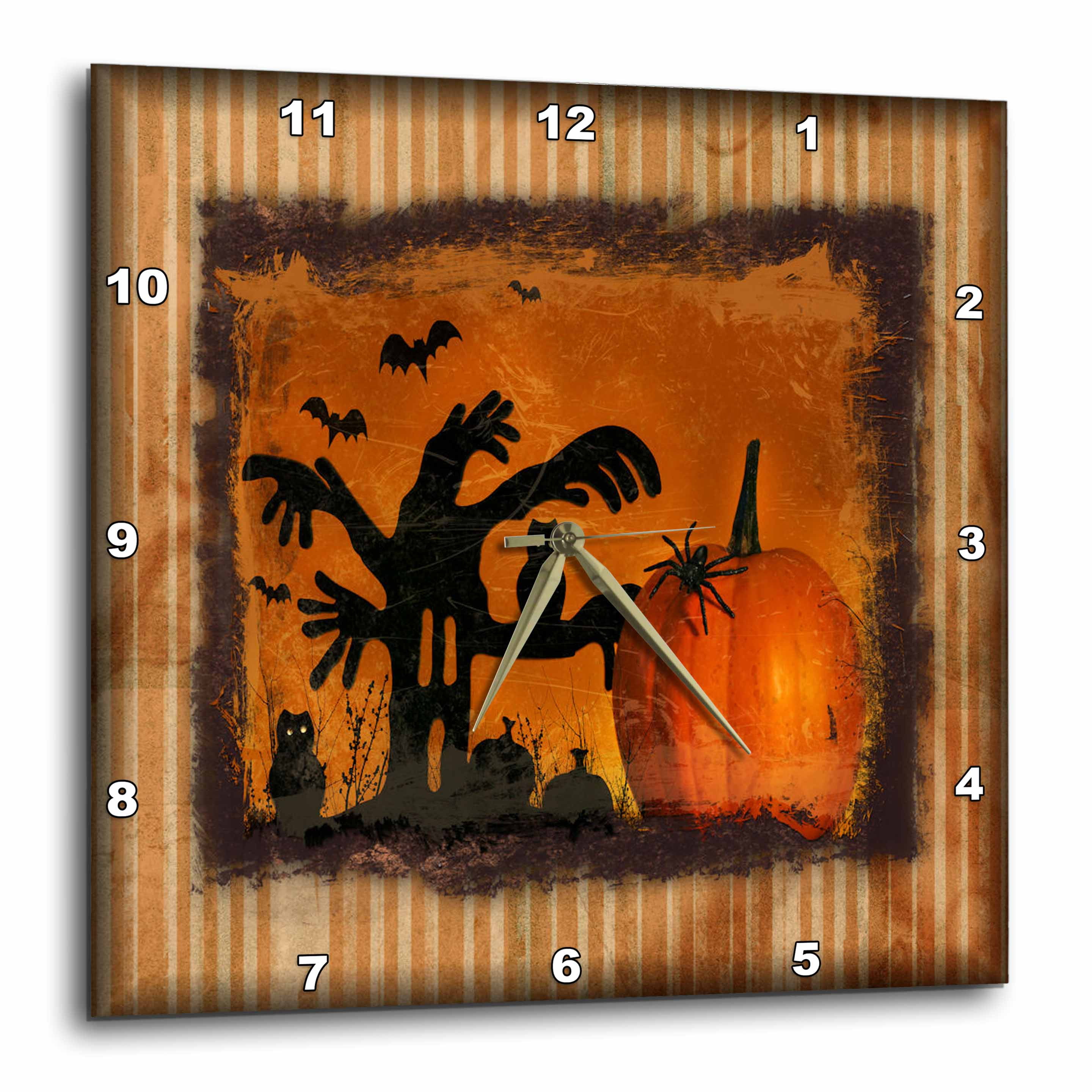 3dRose Spooky Halloween - Wall Clock, 10 by 10-inch - Walmart.com