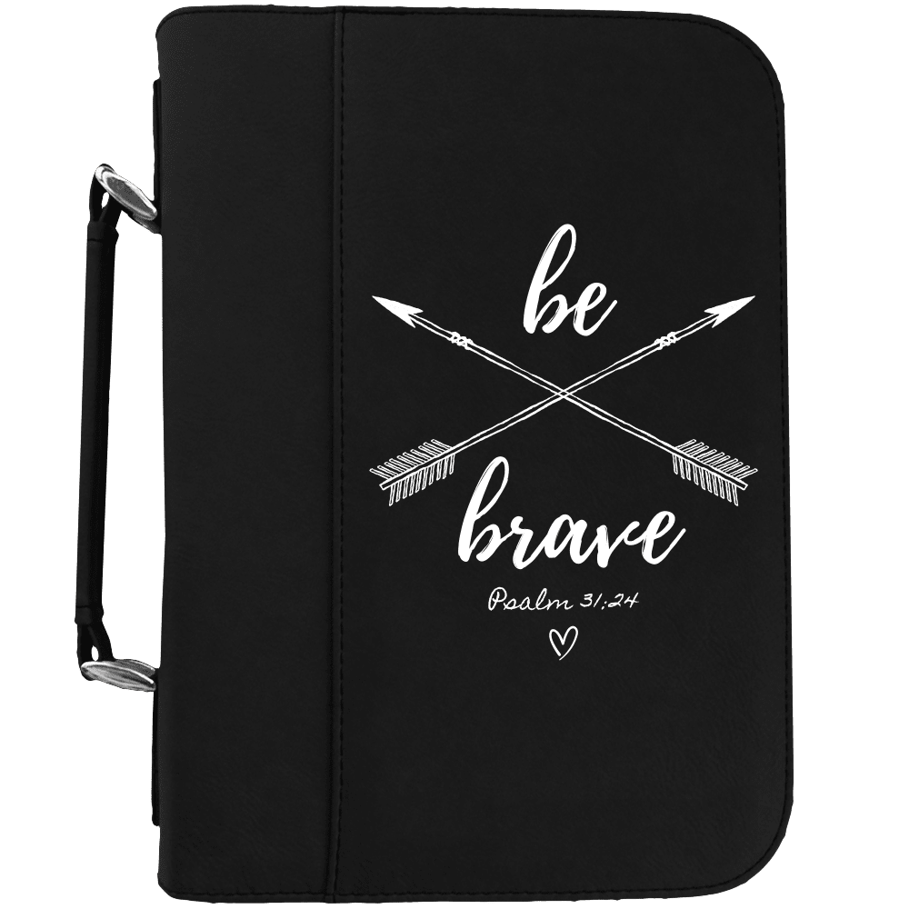 Psalm 31:24 Be Brave Leather Bible Cover - Walmart.com