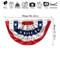 3 Pack 3x6 FT USA Pleated Fan Flag, American Bunting Flag Patriotic ...