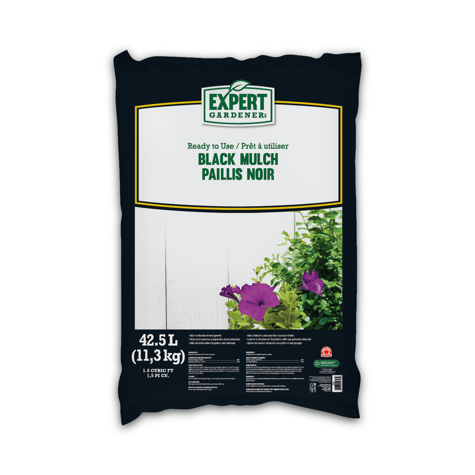 Click here for Expert Gardener Black Mulch 1.5 Cuft (42.5 L) 1.5... prices