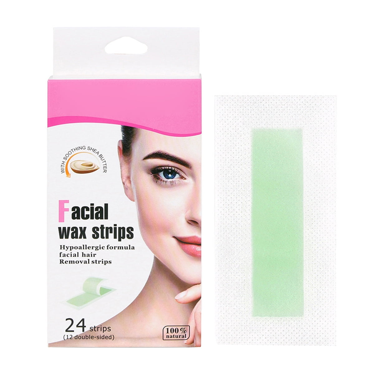 Dream Lifestyle 24 Facial Wax Strips - Hypoallergenic All Skin Types ...