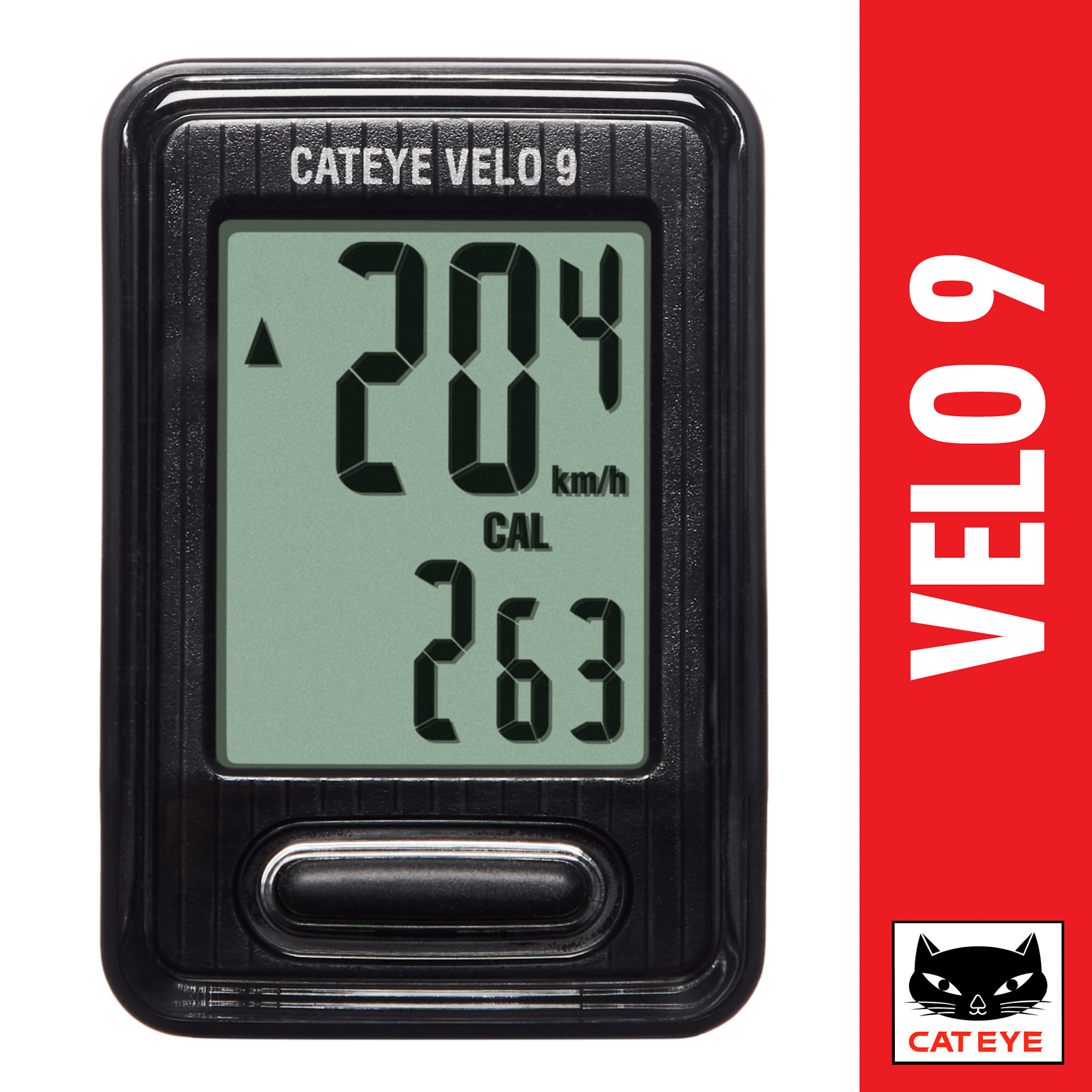 CAT EYE - Velo 9 Wired Bike Computer, Black - Walmart.com - Walmart.com
