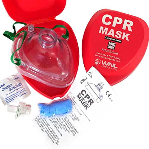 Buy WNL Products CPR Rescue Mask, Adult/Child Pocket Resuscitator, Hard ...