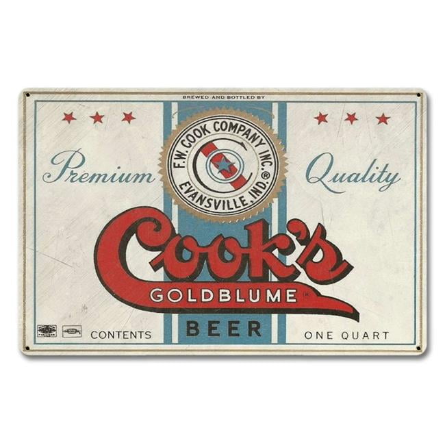 Pasttime Signs AMI045 18 x 12 in. American Ikons Cooks Goldblume Beer ...