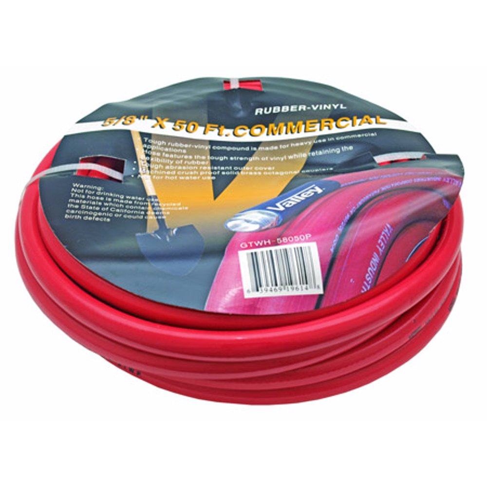 5/8" x 50' Commercial Grade Water Hose - Walmart.com - Walmart.com