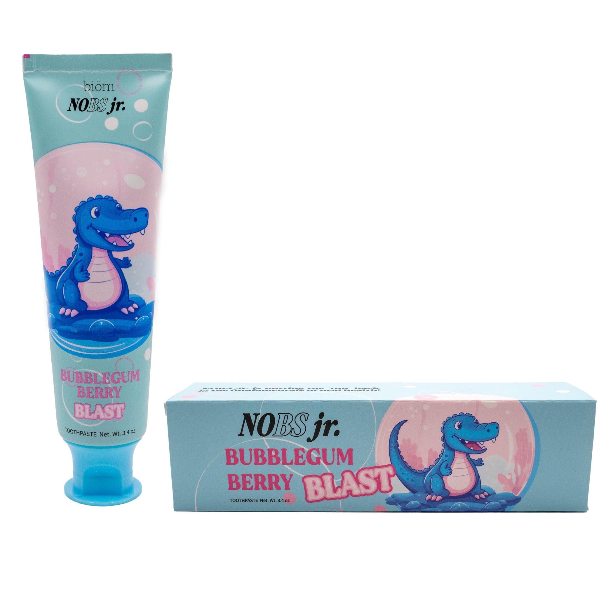 Pasta de dientes Biöm NOBS Jr. Chicle con nanohidroxiapatita para niños ...