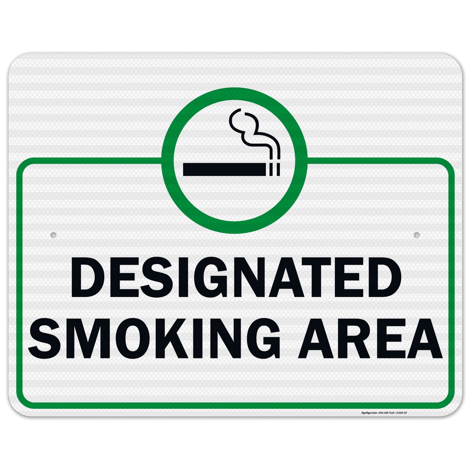 Designated Smoking Area Sign, - Walmart.com