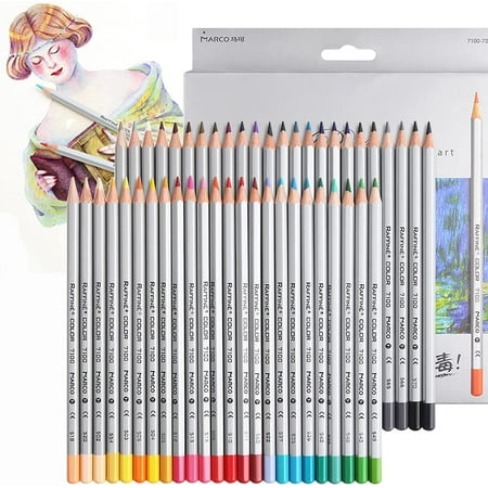 Colored Pencils, 48 Colors Art Drawing Pencil 710048CB Set NonToxic ...
