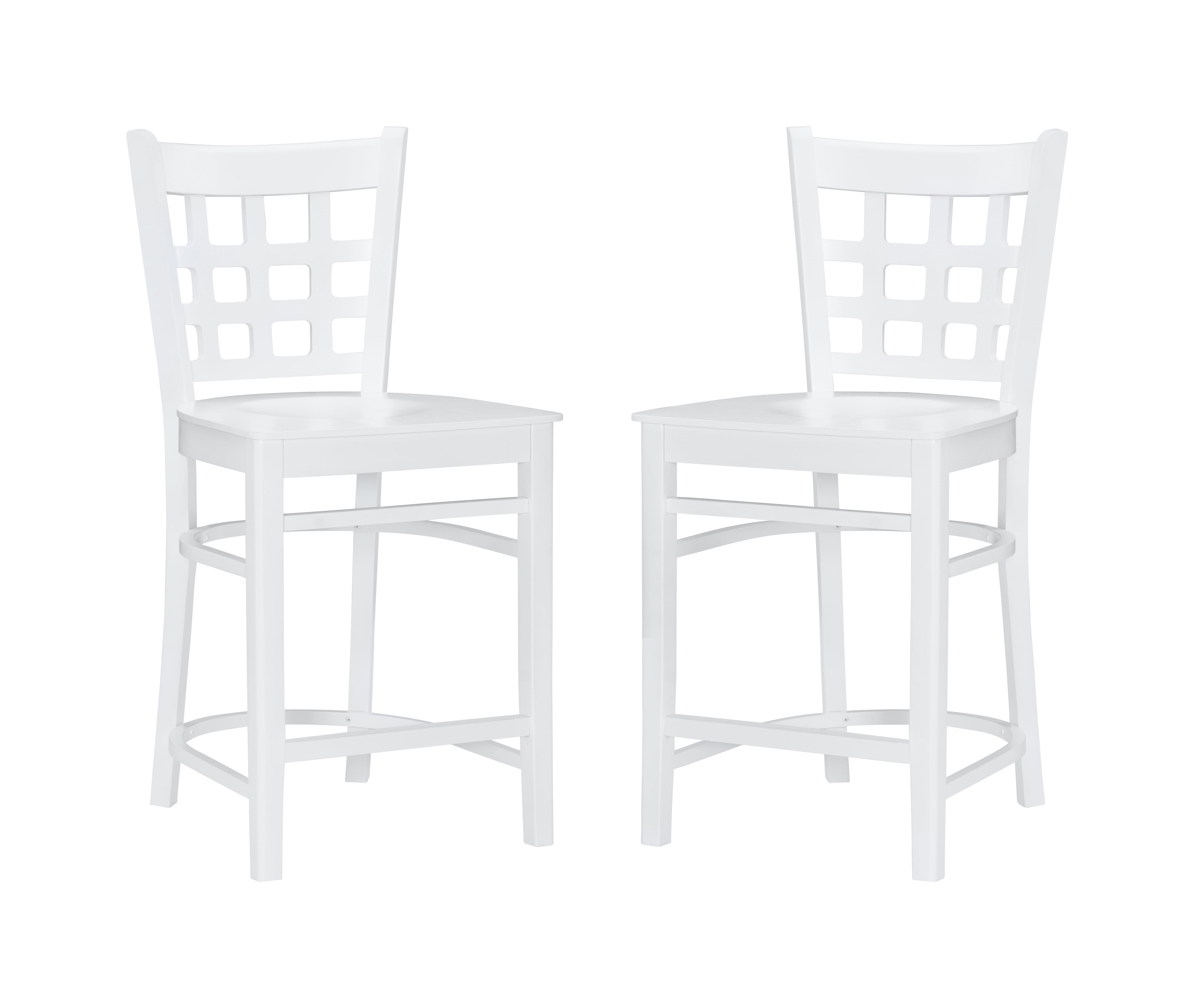 Linon Neville 24" Counter Stools, Set of 2, Classic White - Walmart.com