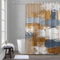 Abstract Art Shower Curtain for Bathroom, Brown Grey Graffiti Paint ...