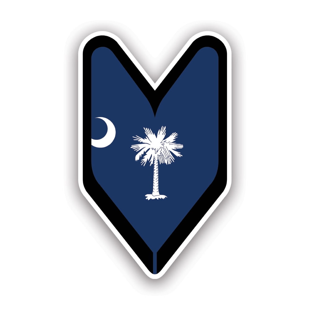 South Carolina Driver Badge Sticker Decal - Self Adhesive Vinyl ...