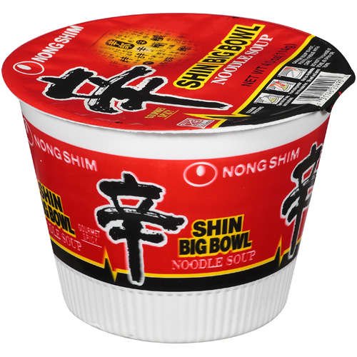 Nongshim Shin Ramyun Spicy Beef Ramen Noodle Soup Big Bowl 4oz X 1 Count