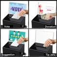 Acrylic Donation Box with Lock, 3 Pack Black Ballot Box with Sign ...