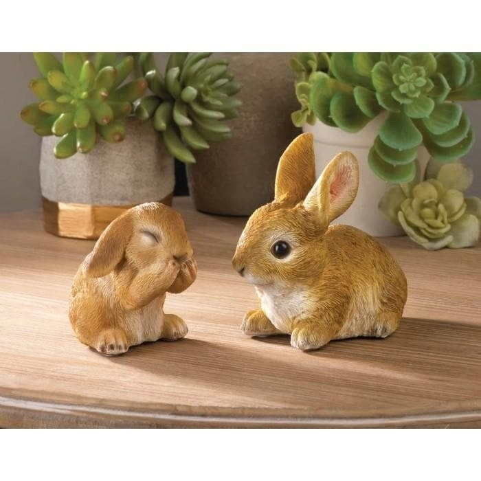 Vivid Bunny Figurine and Happy Bunny Figurine - Walmart.com