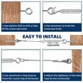 15M 2mm Stainless Steel Wire Rope & Hooks, Hanging Kit for Outdoor Use ...