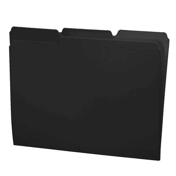 Black File Folders, 1/3 Cut Top Tab, Letter Size, Perfect for ...