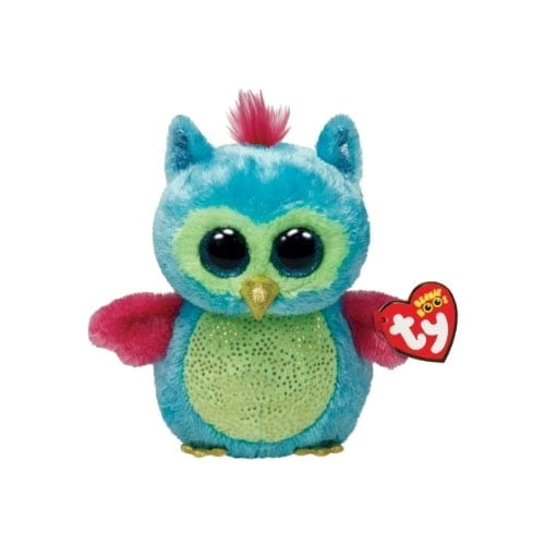 TY Beanie Boos - OPAL the Blue Owl (Glitter Eyes) (Regular Size - 6.5 ...