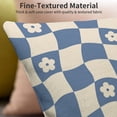 GooTPa 18x18 Inch Envelope Throw Pillow Cover, Wavy Blue Flower ...
