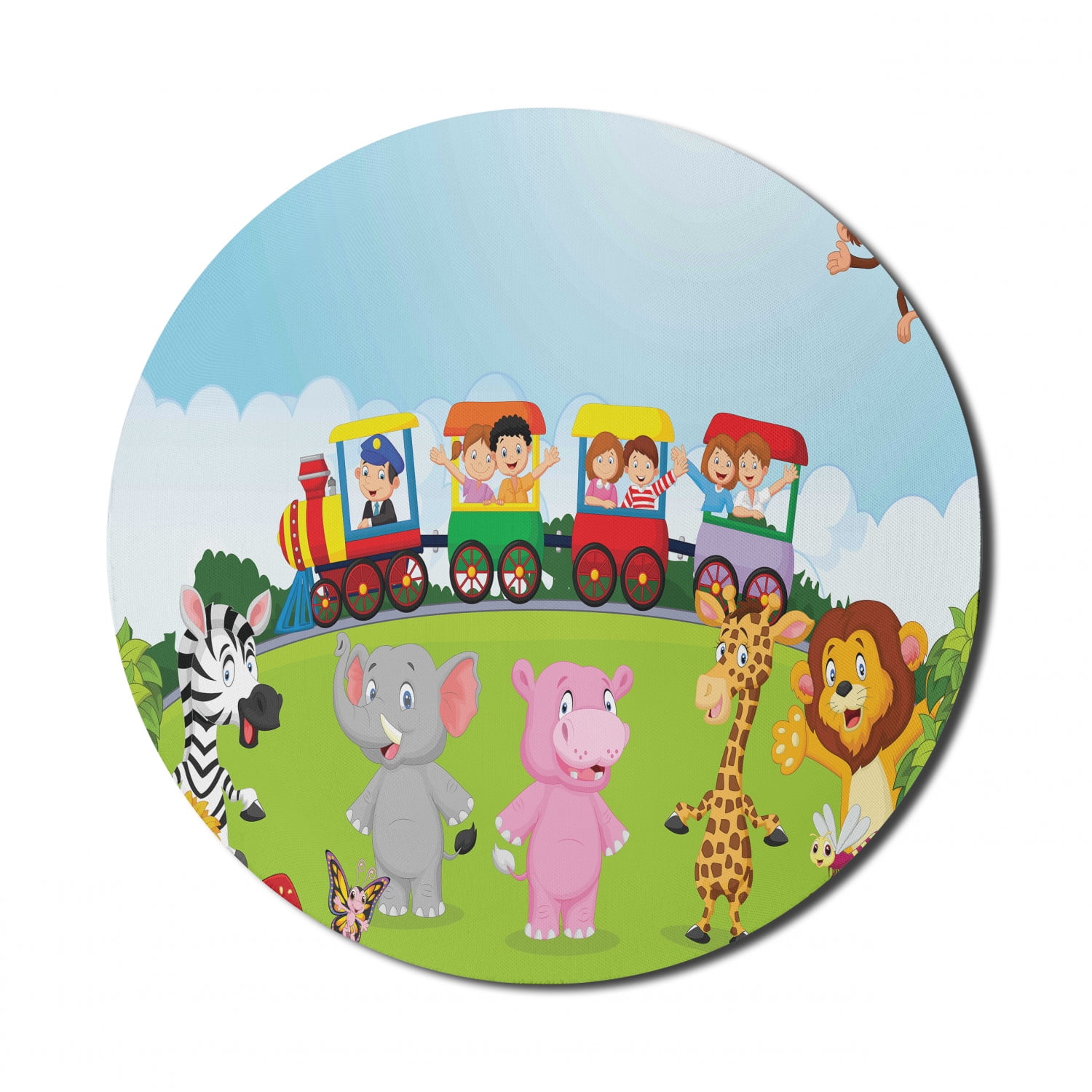 Cartoon Mouse Pad for Computers, Kids Nursery Design Happy Children on ...