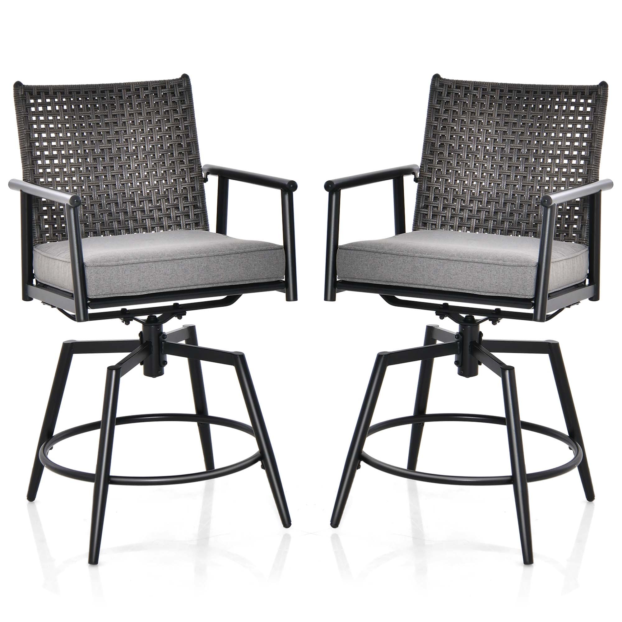 Click here for Costway 360° Swivel Bar Stool Set Of 2 Counter Hei... prices