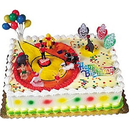 Oasis Supply Circus and Clowns Birthday Cake Decorating Topper Kit, 1 ...