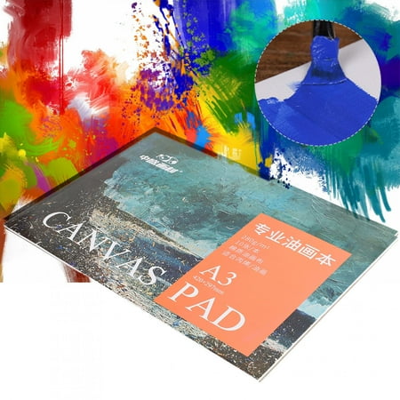 Fugacal A3 Canvas Pad,A3 Oil Painting Paper Book Cotton Canvas Pad ...