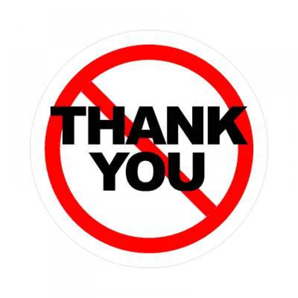 1 Pack - No Thank You Red Slash Flexible Magnet - 3 Inch Round ...