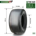 WANDA 13x6.5-6 Lawn Mower Turf Tire, 4 Ply, Zero Turn, Utility Cart, Max Load 480lbs@28psi ...