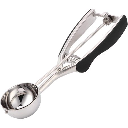 Ice Cream Scoop with Spring-Loaded Handle, Stainless Steel Cookie Dough ...