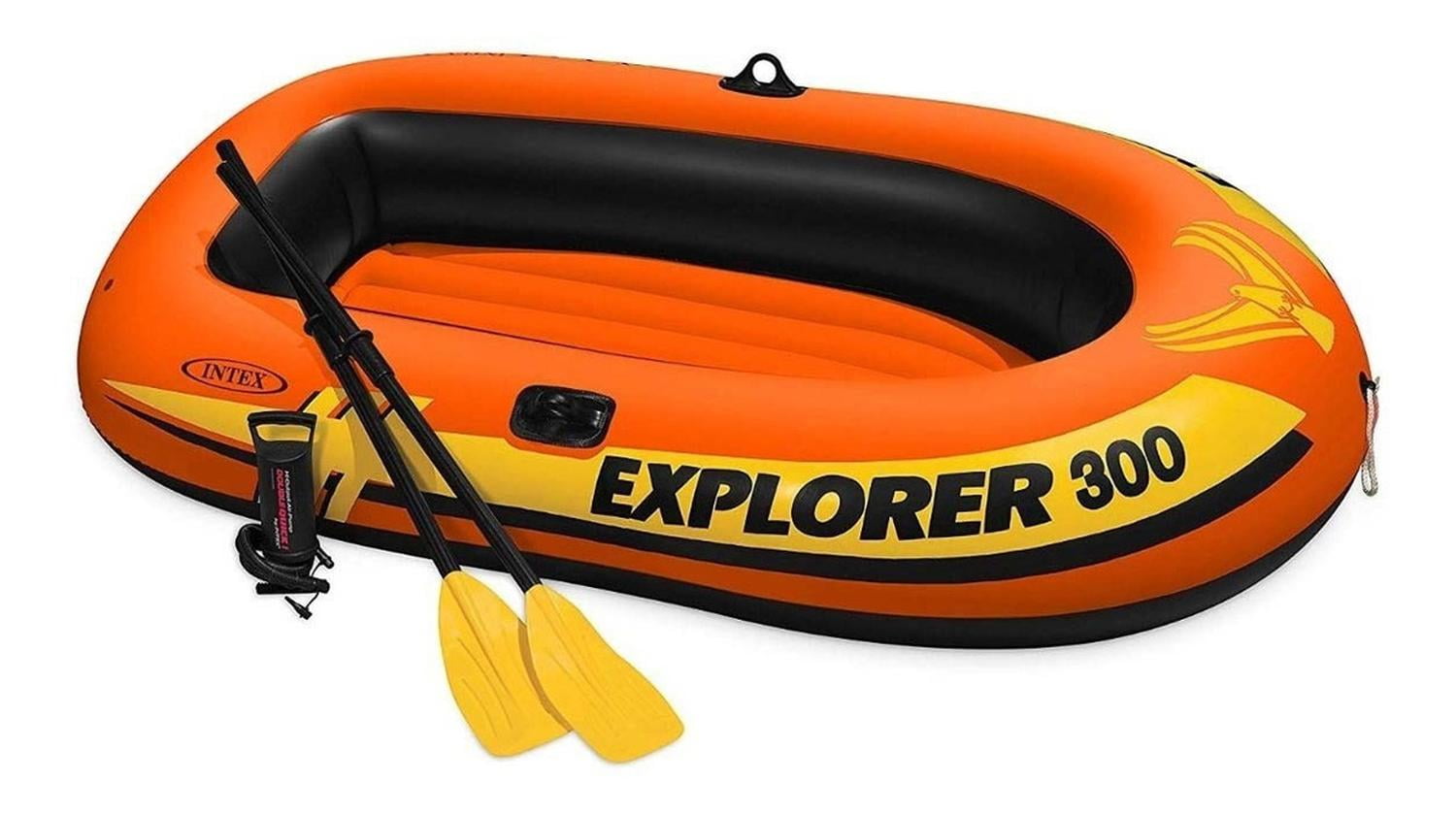 Lancha Inflable Explorer 300 Remos + Lago Bomba Rio Intex Intex 58332NP ...