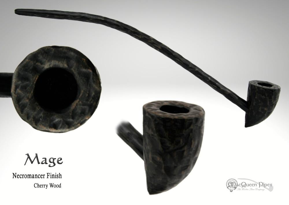 MacQueen Pipes Cherry Wood Necromancer Mage Tobacco Pipe -Rustic ...