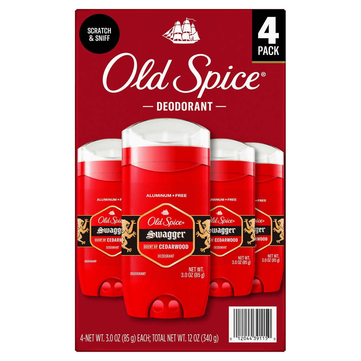 Old Spice Swagger Deodorant Aluminum Free, 3 Ounce (Pack of 4 ...