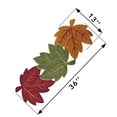OVZME 36 Inch Autumn Harvest Table Runner, Embroidered Maple Leaves ...