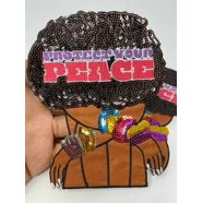 Large "Queen" Gold & Silver Metallic Sequins, Iron-On Patch, Jacket ...