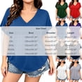 BLVB Women's Plus Size Short Sleeve Tops Curved V Neck Casual Loose Fit ...
