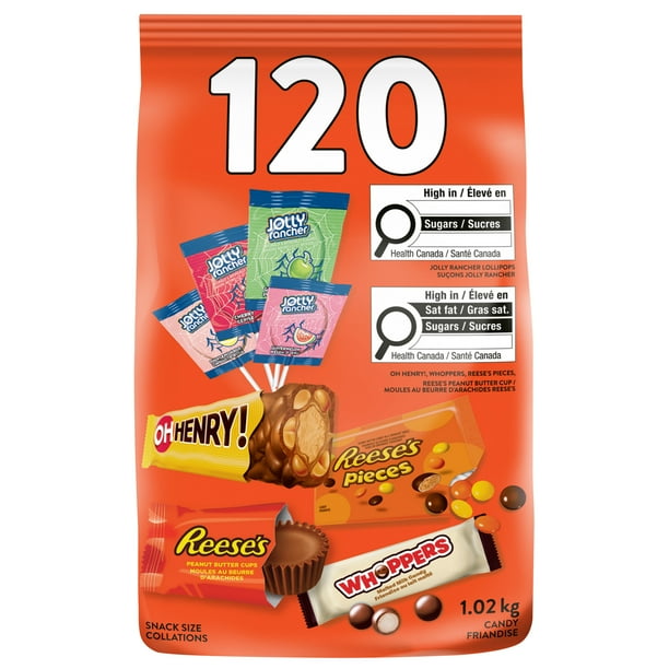 HERSHEY'S Assorted Chocolate & Candy Bag, 120 ct, 1.02 kg - Walmart.ca