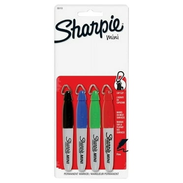 Sharpie Mini Fine Point Permanent Markers, Assorted Colors, 4 Count ...