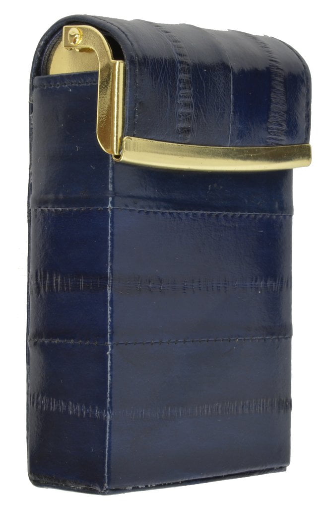 Eel Skin Genuine Leather Sliding Cigarette Case Wallet E 131 - Walmart.com