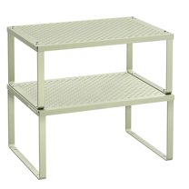 Mimifly Expandable Cabinet Shelf Organizer Rack, Set of 2 Stackable ...