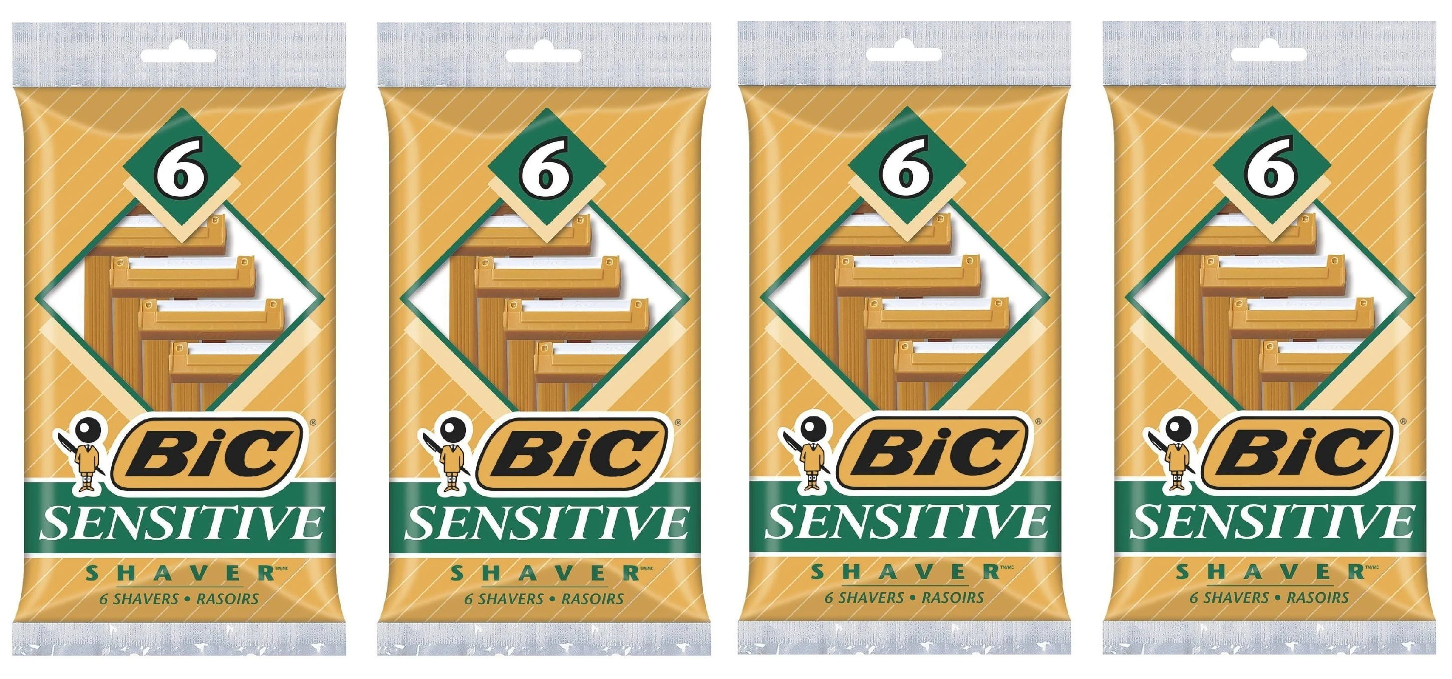 Bic Sensitive Single Blade Razor Disposables, 24 Count - Walmart.com