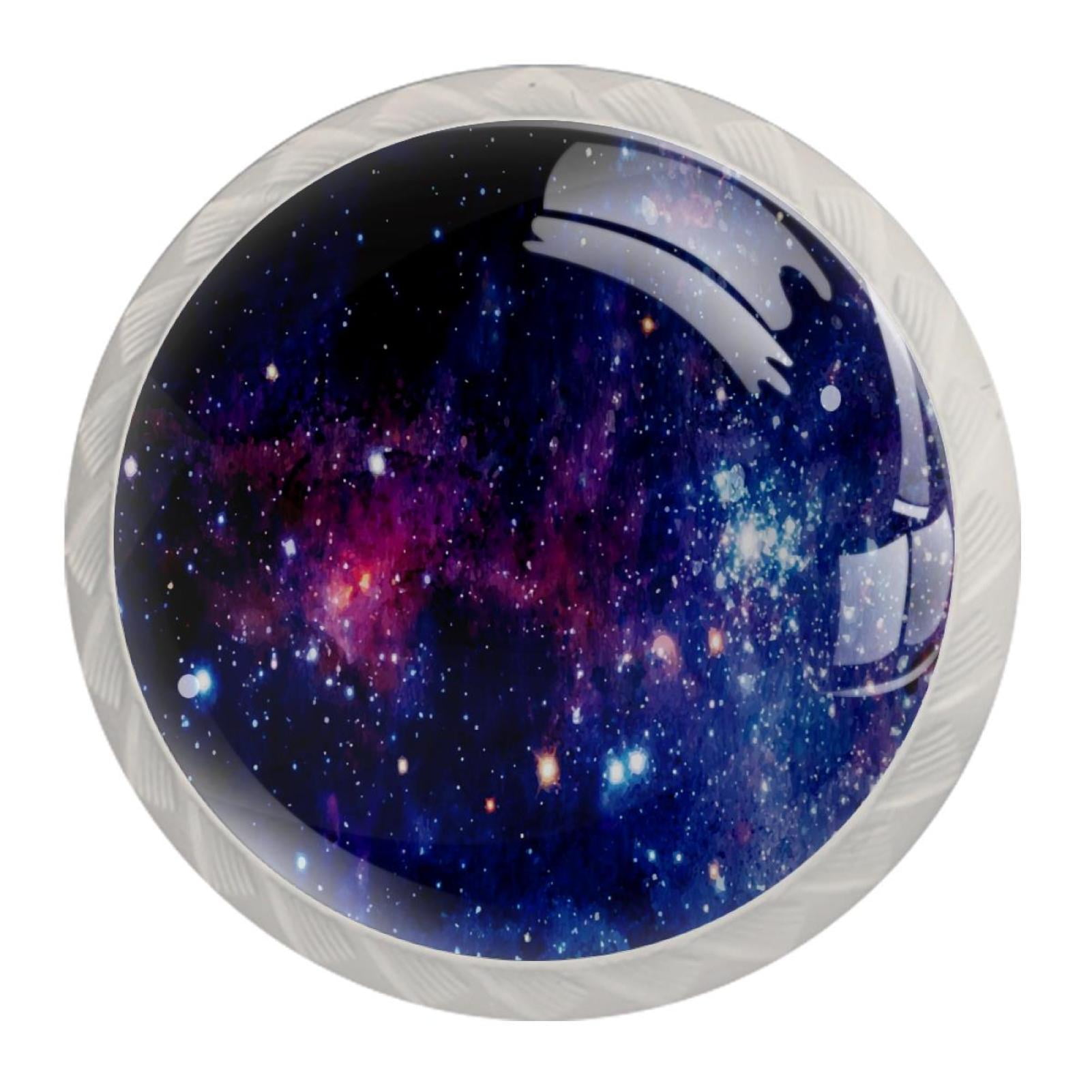 4 Pcs Galaxy Stars Universe Knobs for Kitchen Cabinet Cupboard Dresser ...