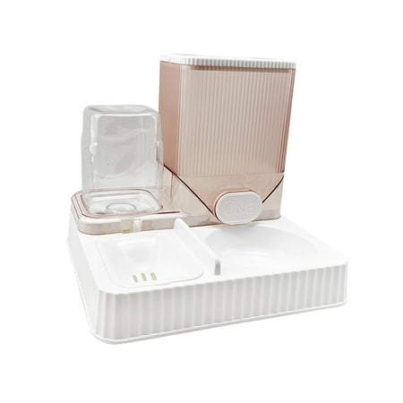 Yinanstore Cat Feeder and Water Dispenser Pet Drinking Fountain Dog ...