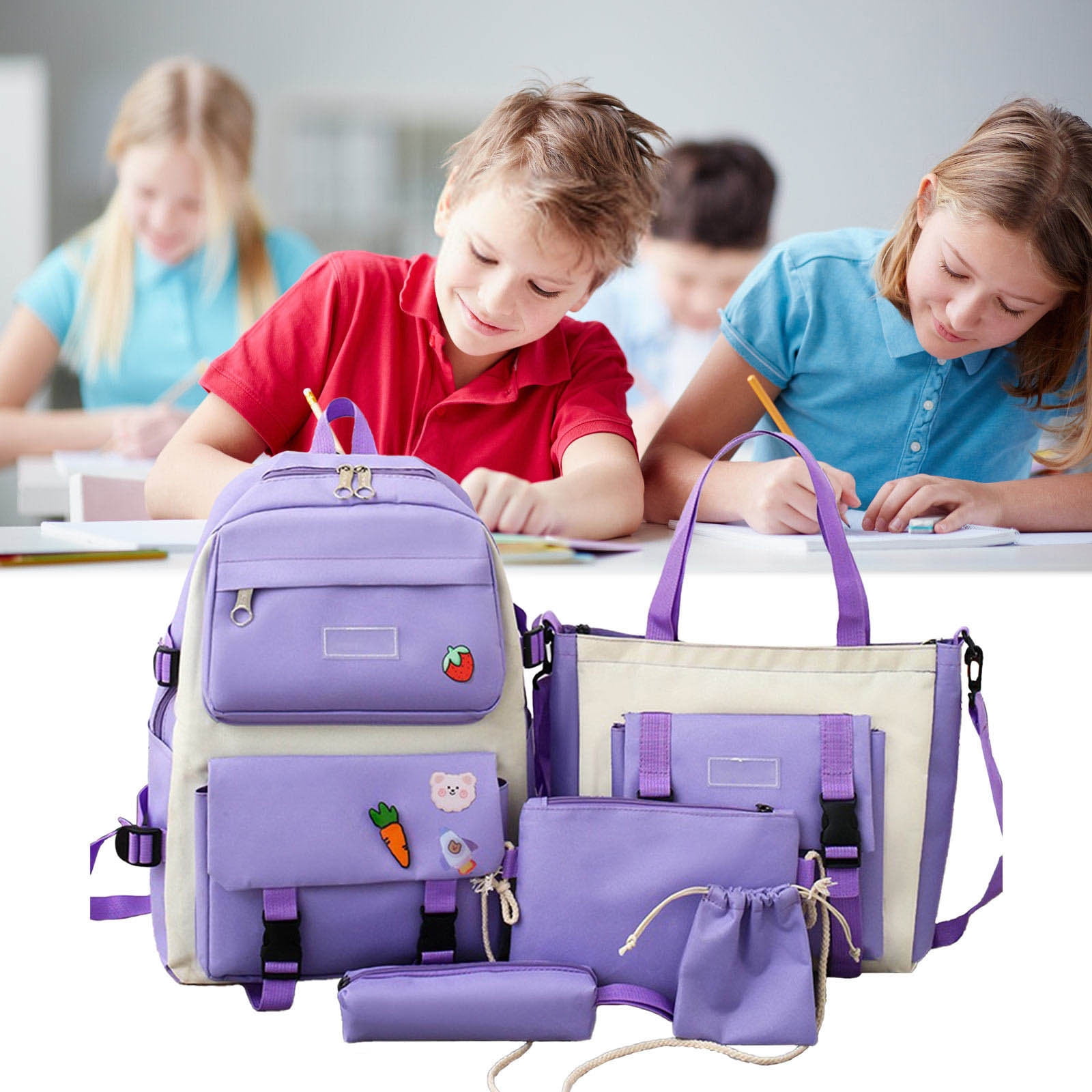 Click here for Birdeem 5-Piece Kids Backpack Set  Large Capacity... prices