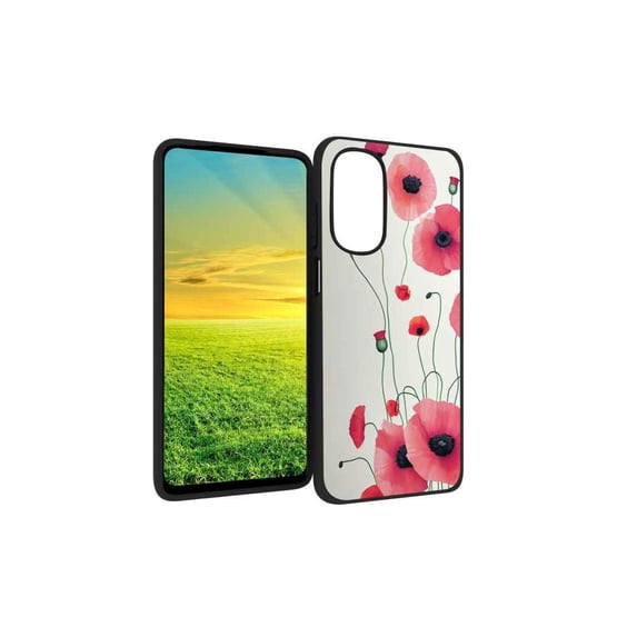 Compatible with Motorola Moto G Stylus 5G 2022 Phone Case, Poppies-Pink ...