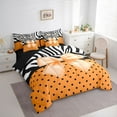 Castle Fairy Cartoon Orange Bow Knot Twin Bedding Sets,Polka Dots ...
