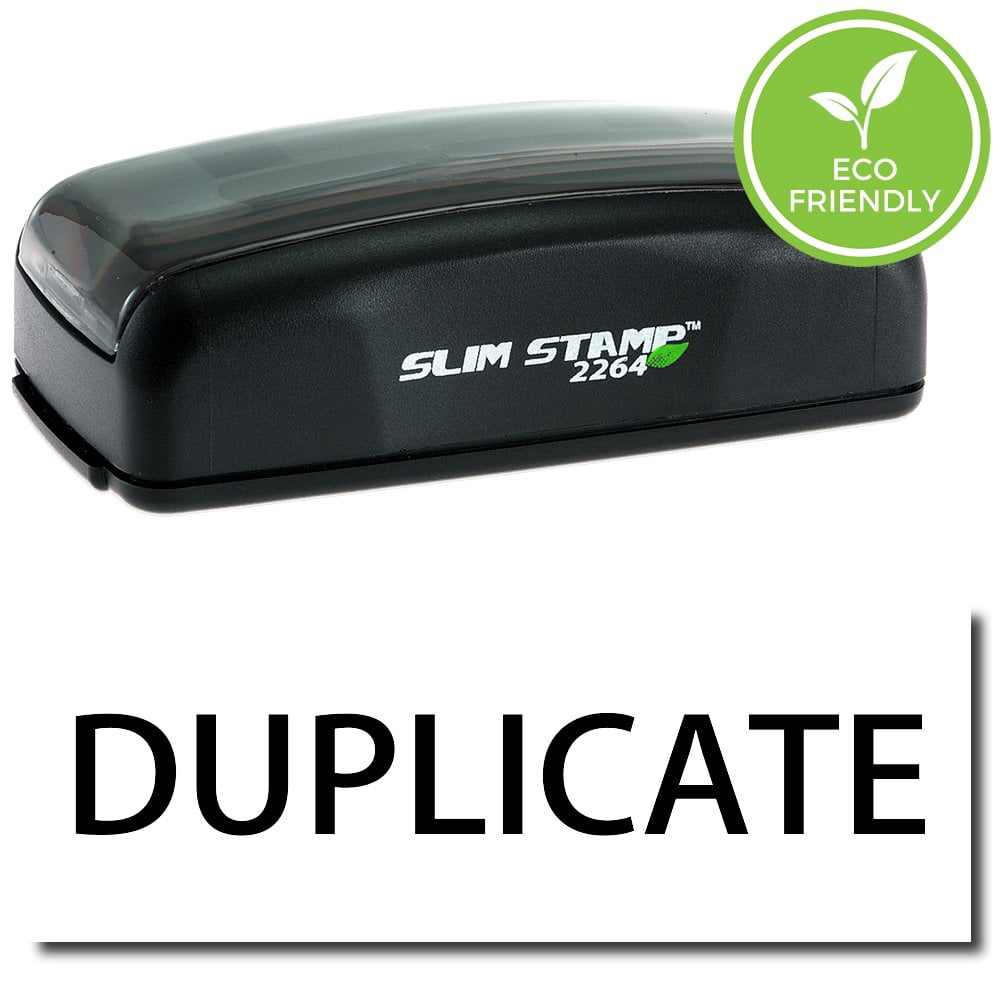Large Pre-Inked Duplicate Stamp with Black Ink - Walmart.com