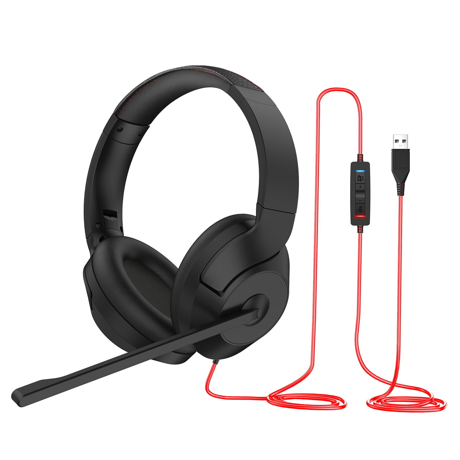 Click here for Pepisky Usb Wired Headset Over-Ear Dual-Mic Noise... prices