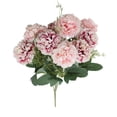 Artificial Chrysanthemum Bouquet - Faux Small Ball Flower Arrangement ...